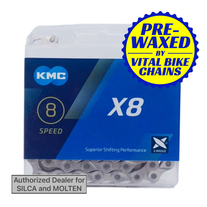 KMC X8 Chain Pre-Waxed - Silver | Vital Bike Chains