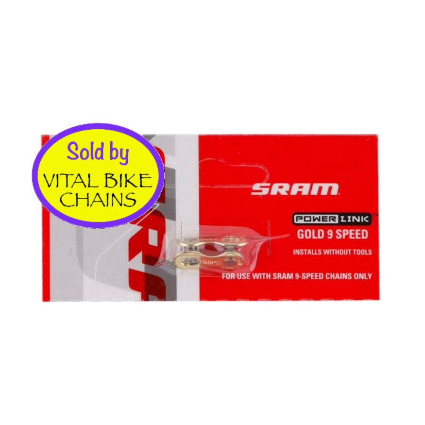 SRAM 9 Speed Master Link - Gold | Vital Bike Chains